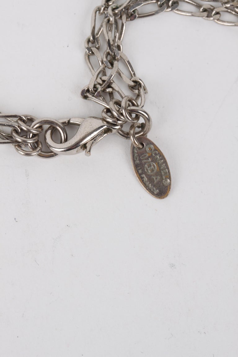 Chanel Fall/Winter 2007 Silver Gold Multi-Strand Chain Hearts Clover ...
