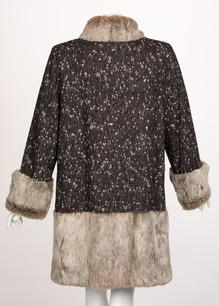 Chanel Fantasy Fur Tweed Coat Runway 2001 at 1stDibs