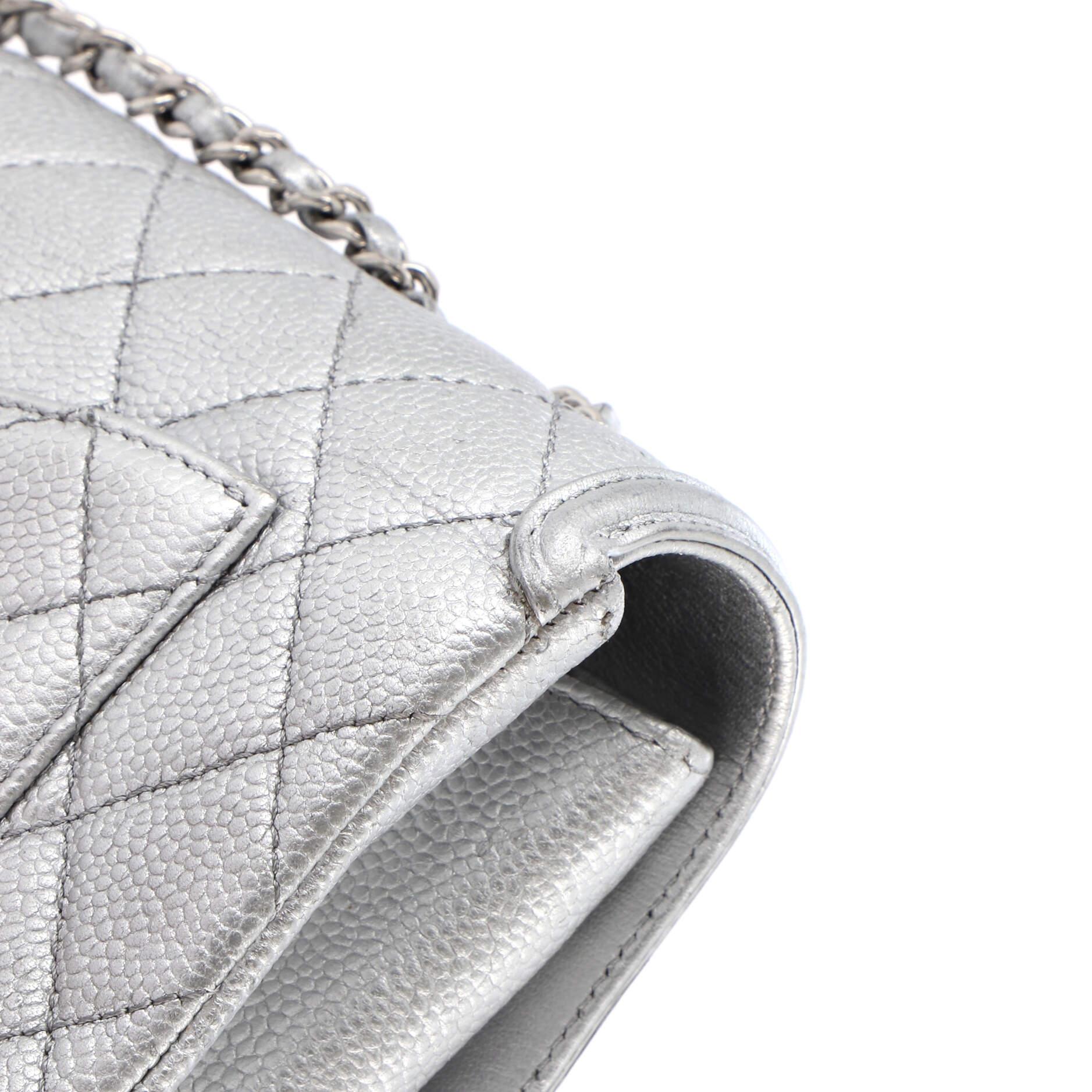 Chanel Filigree Flap Bag Quilted Caviar Small For Sale at 1stDibs