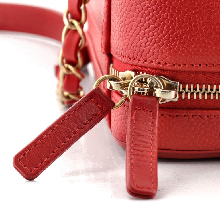 Chanel Filigree Vanity Case Quilted Caviar Medium at 1stDibs