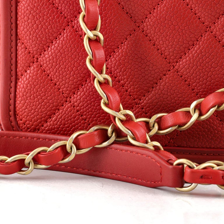 Chanel Filigree Vanity Case Quilted Caviar Medium at 1stDibs