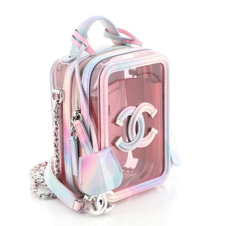 Chanel Filigree Vertical Vanity Case PVC with Lambskin at 1stDibs ...