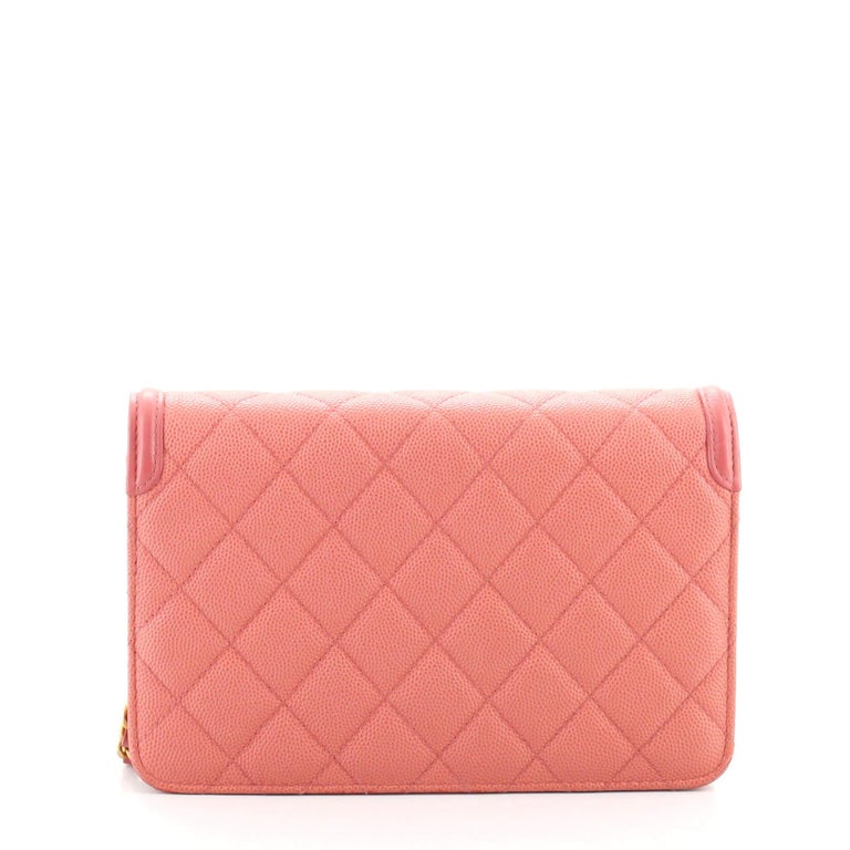 Chanel Filigree Wallet on Chain Quilted Caviar at 1stDibs
