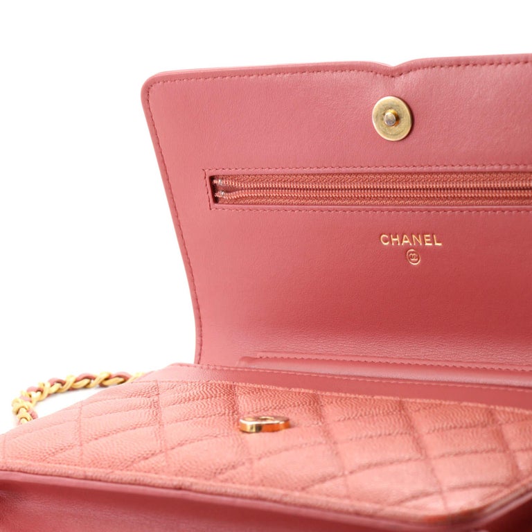 Chanel Filigree Wallet on Chain Quilted Caviar at 1stDibs