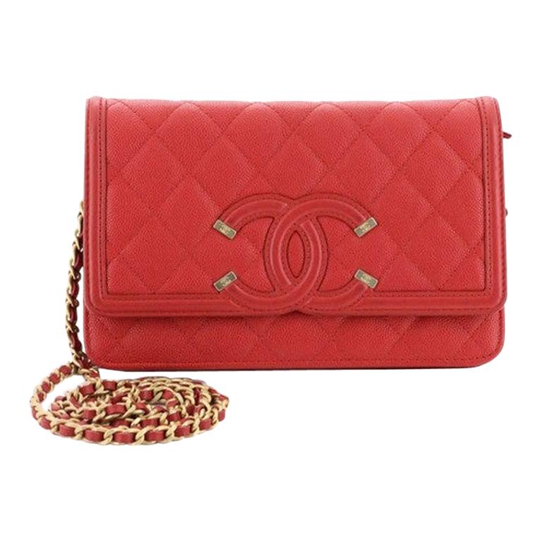 Chanel Filigree Wallet on Chain Quilted Caviar at 1stDibs | chanel ...