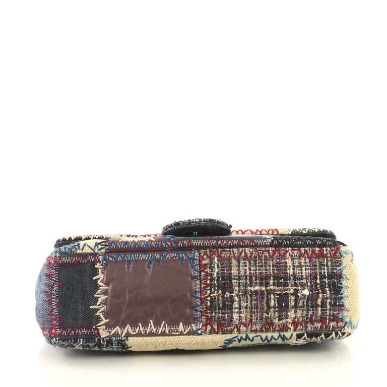 Chanel Flap Bag Multicolor Patchwork Jumbo at 1stDibs