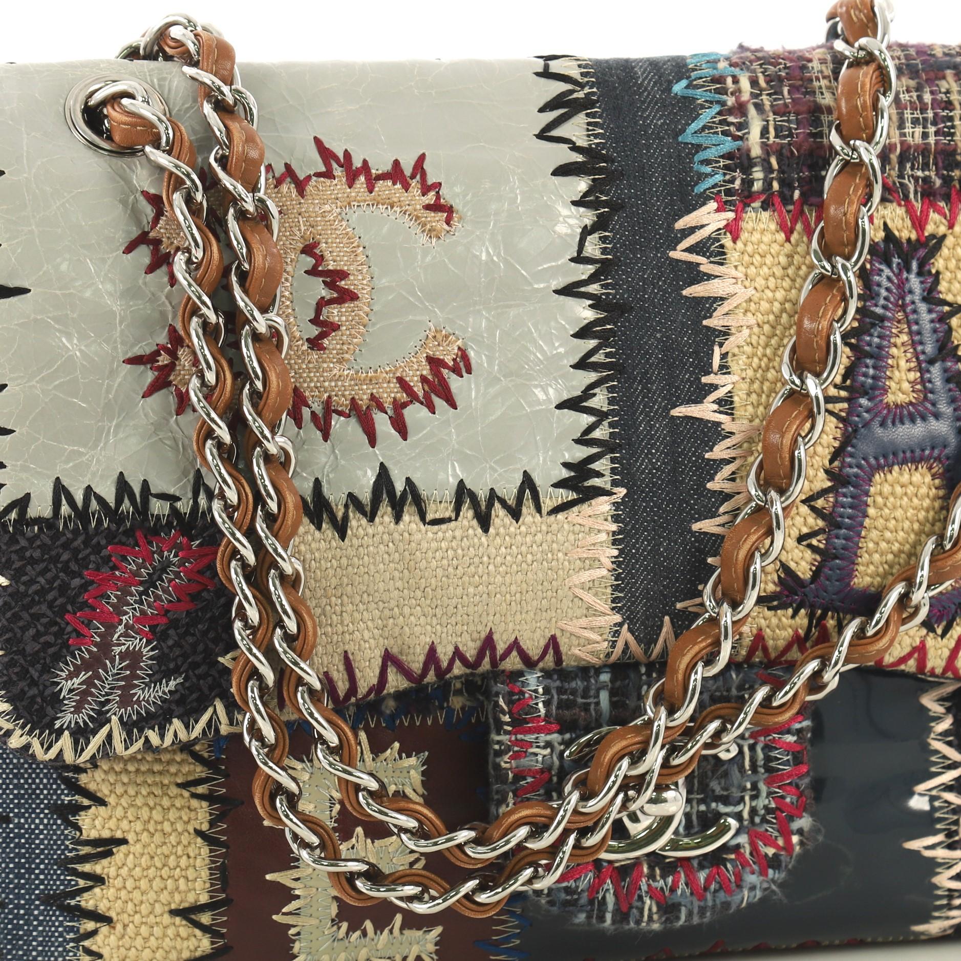 Chanel Flap Bag Multicolor Patchwork Jumbo at 1stDibs