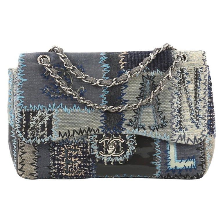 Chanel Flap Bag Multicolor Patchwork Jumbo at 1stDibs