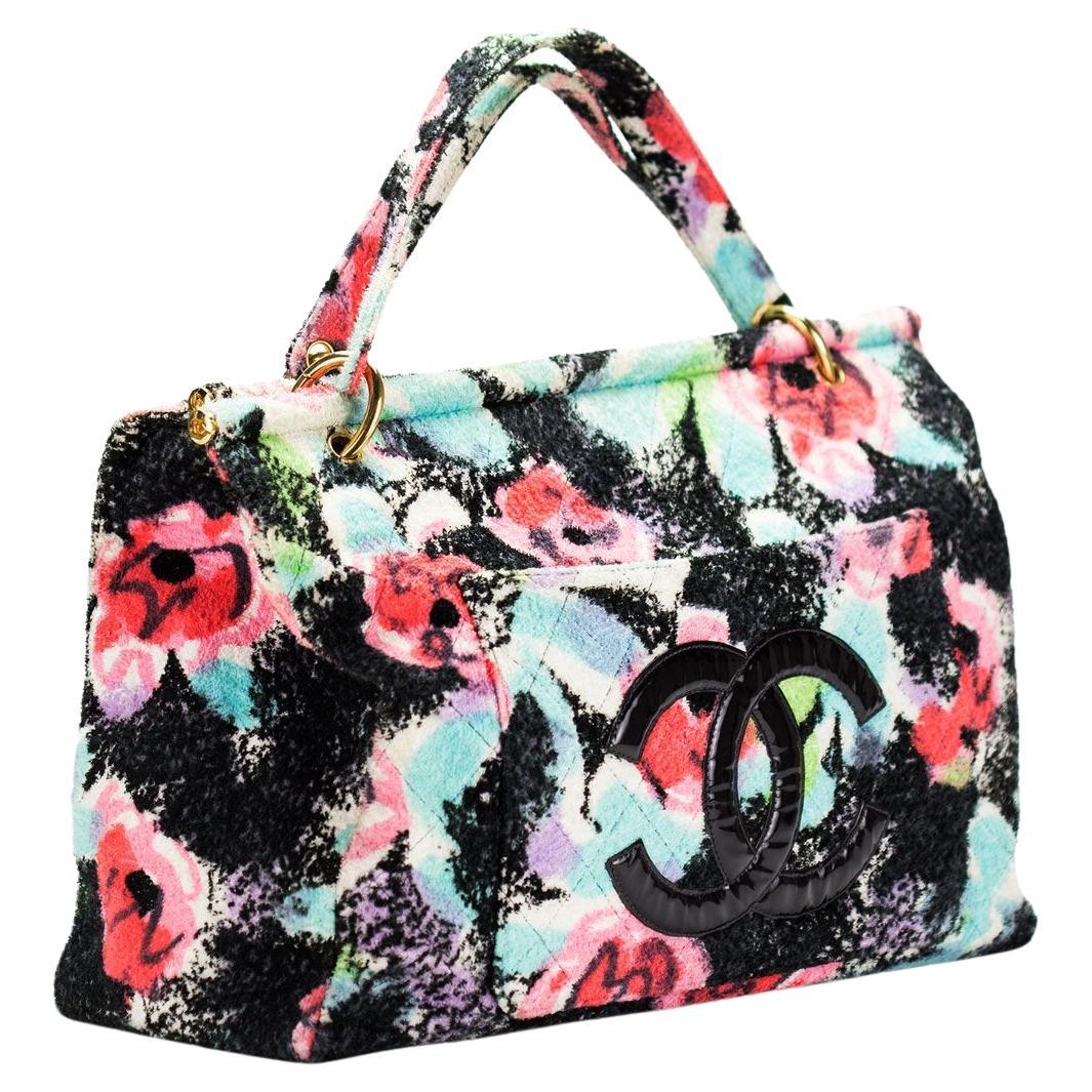 Chanel Floral Tropical Graffiti Multicolor Towel Beach Pool Resort ...