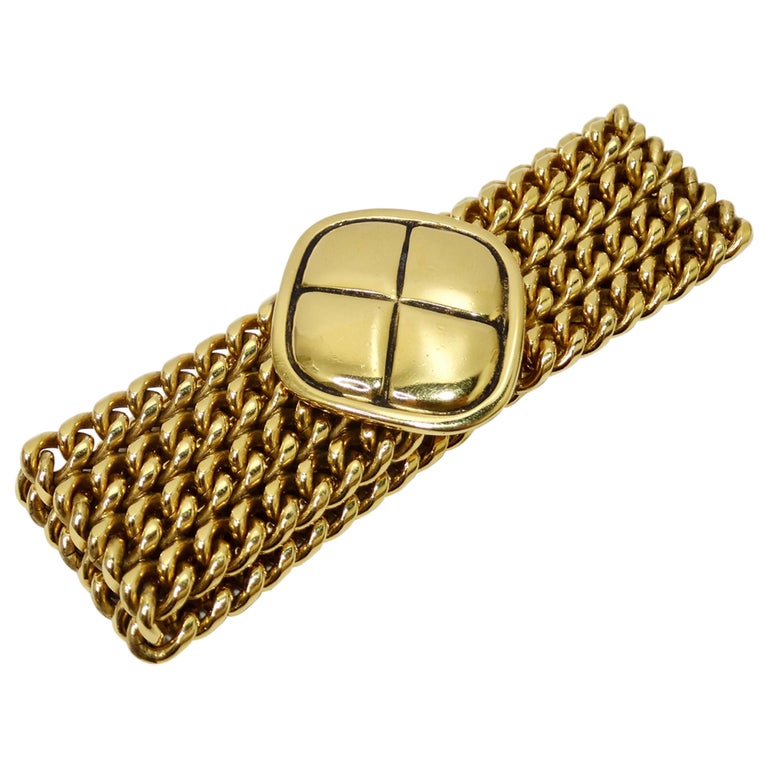 Chanel Four Leaf Clover Chain Bracelet at 1stDibs