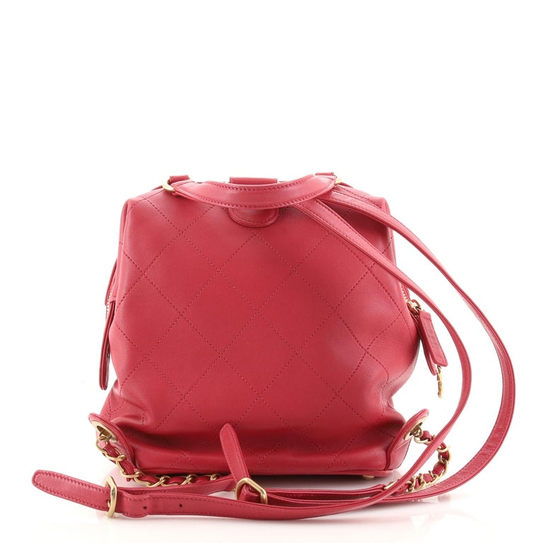 Chanel Frame Backpack Stitched Calfskin at 1stDibs