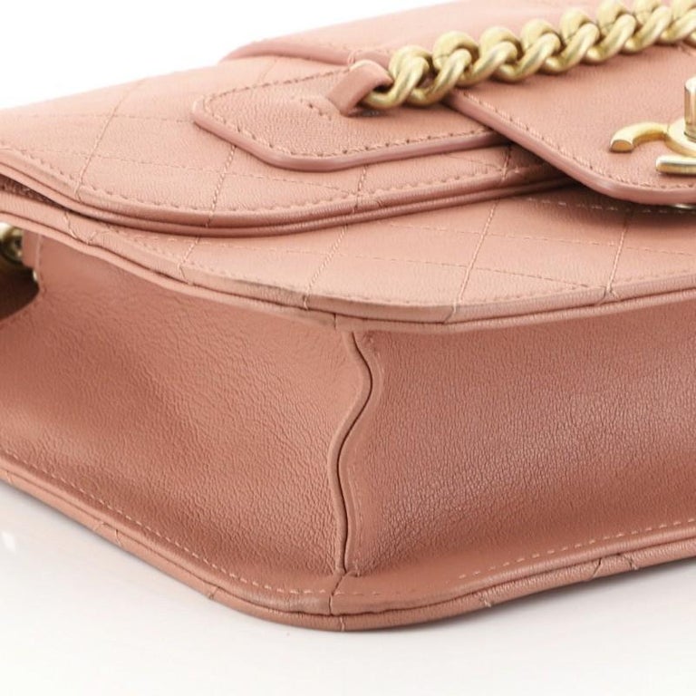Chanel Front Chain Flap Bag Quilted Sheepskin Medium at 1stDibs