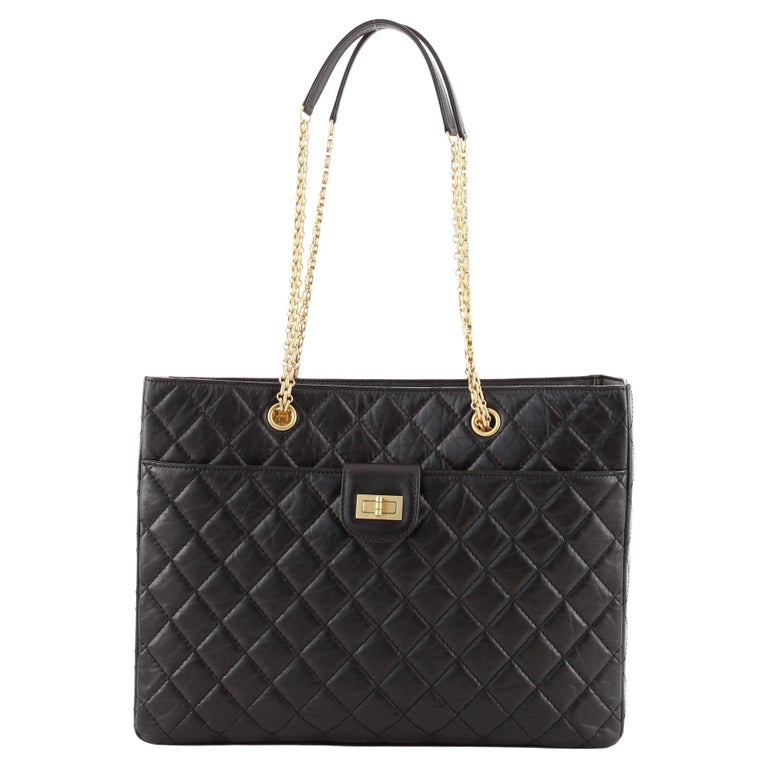 Chanel Front Pocket Reissue 2.55 Tote Quilted Aged Calfskin For Sale at ...