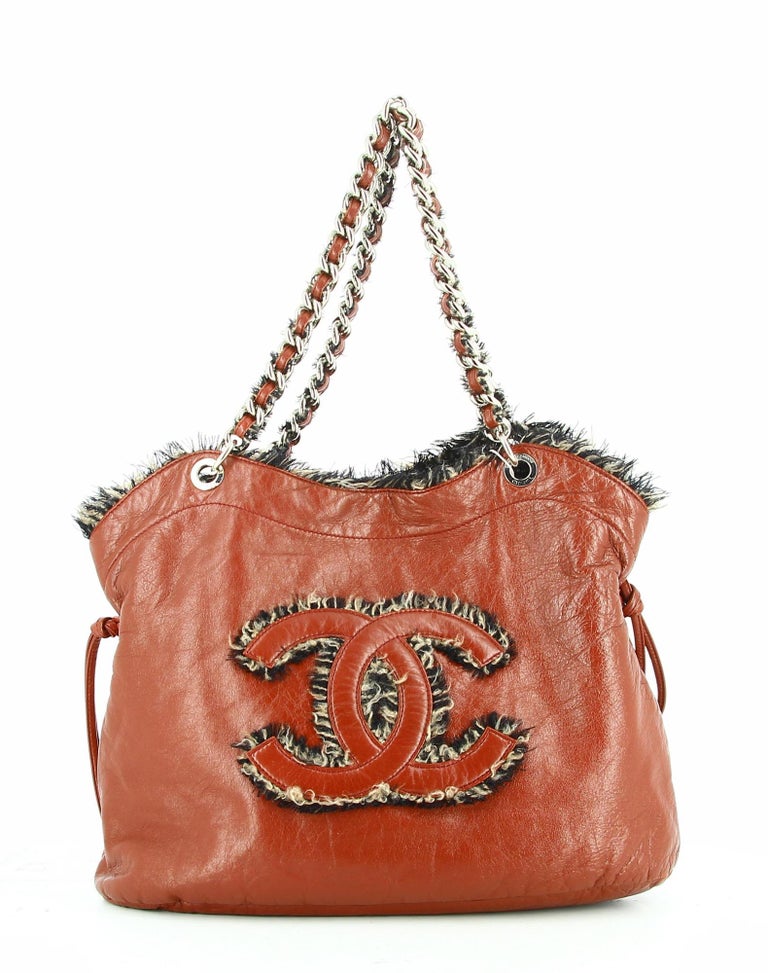 Chanel Funny Tweed Leather Bag For Sale at 1stDibs