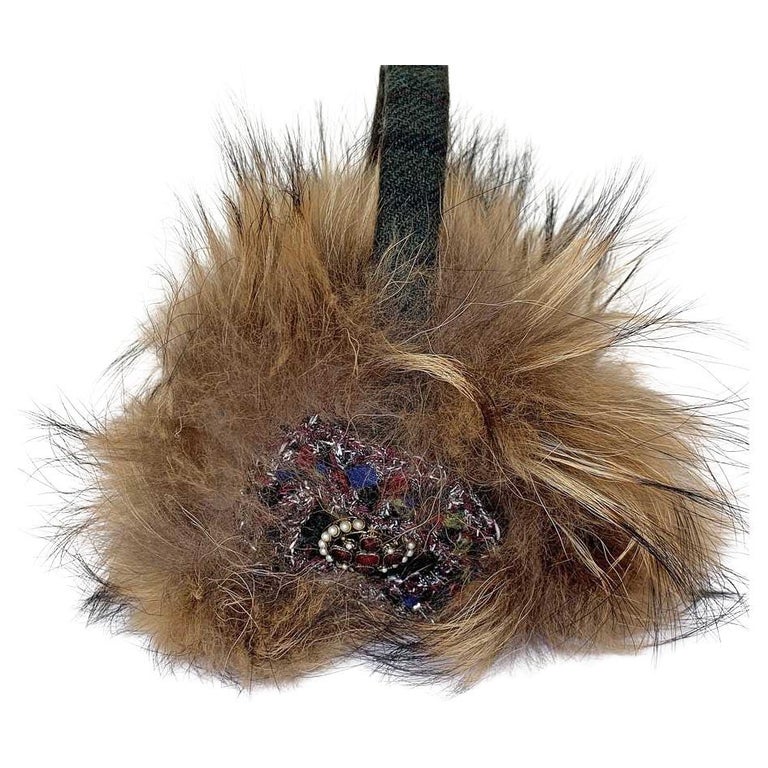 CHANEL Fur and Jewelry Earmuffs For Sale at 1stDibs