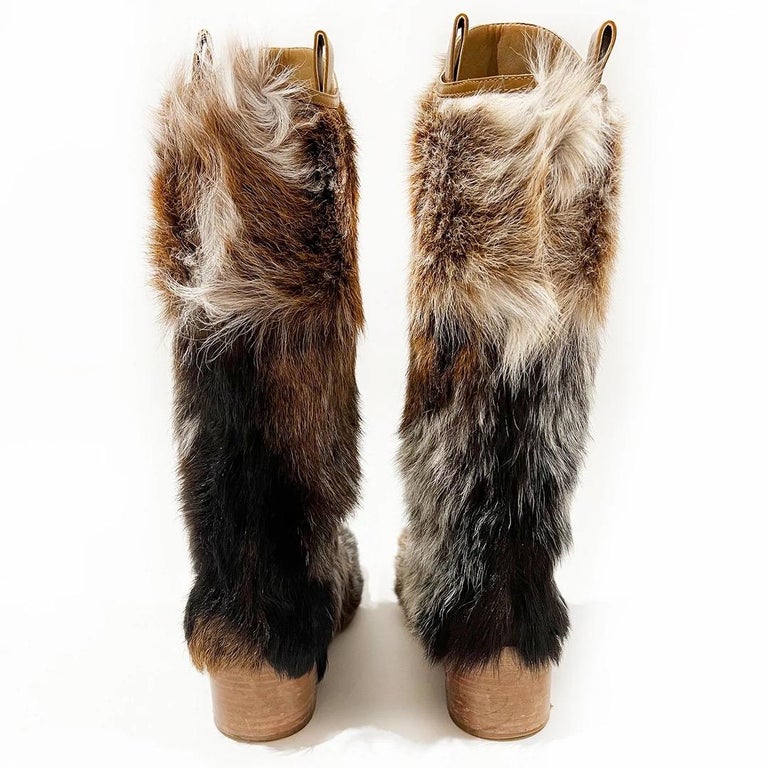 Chanel Fur Cowboy Boots Pre-Fall 2014 For Sale at 1stDibs | chanel ...