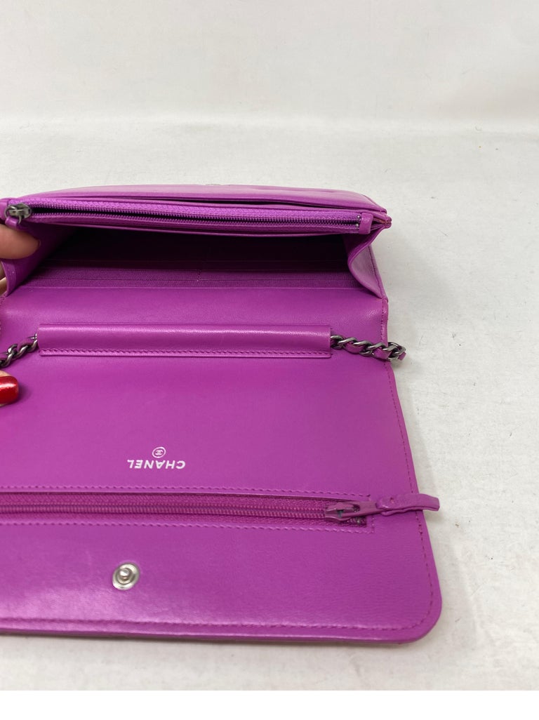 Chanel Fuschia Wallet On A Chain Bag For Sale at 1stDibs