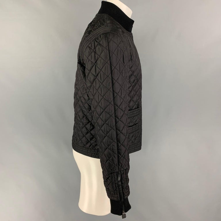 CHANEL FW 05 Size 18 Black Polyamide Blend Quilted Zip Fly Jacket For ...