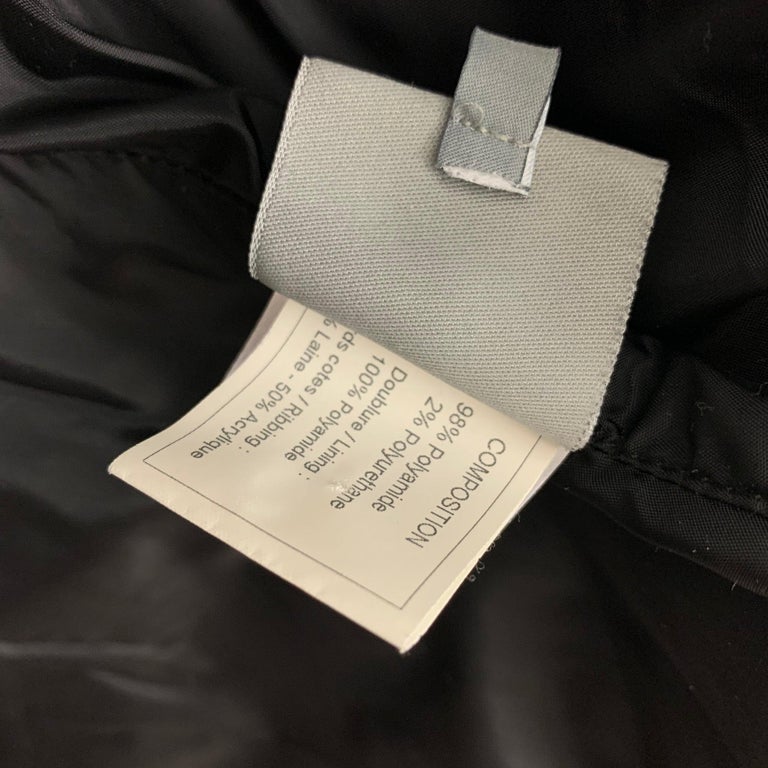 CHANEL FW 05 Size 18 Black Polyamide Blend Quilted Zip Fly Jacket For ...