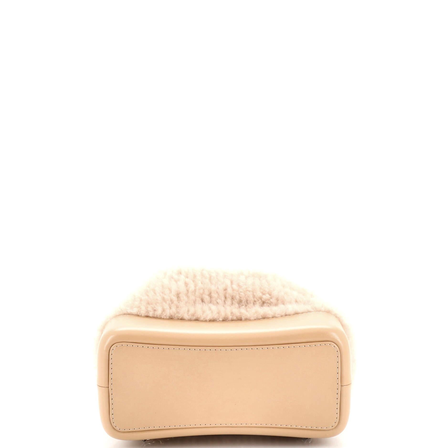 Chanel Gabrielle Backpack Shearling and Leather Small For Sale at 1stDibs