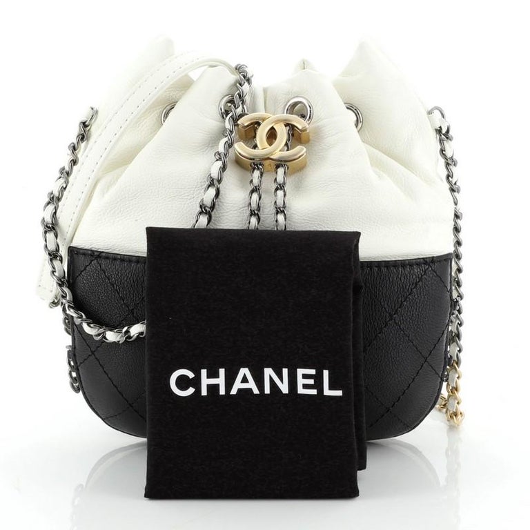 Chanel Gabrielle Drawstring Bag Quilted Calfskin Small at 1stDibs