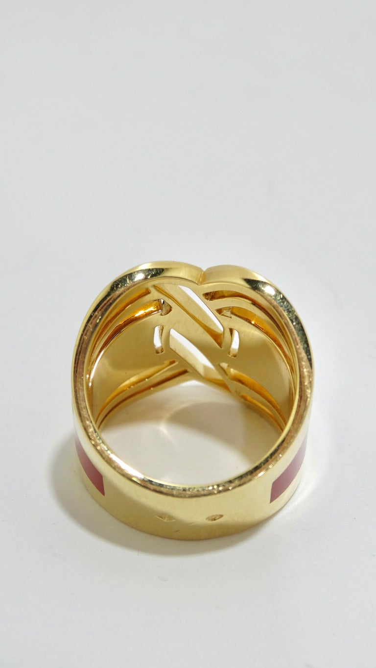 Chanel Gallery Collection HyCeram 18k Gold Ring For Sale at 1stDibs