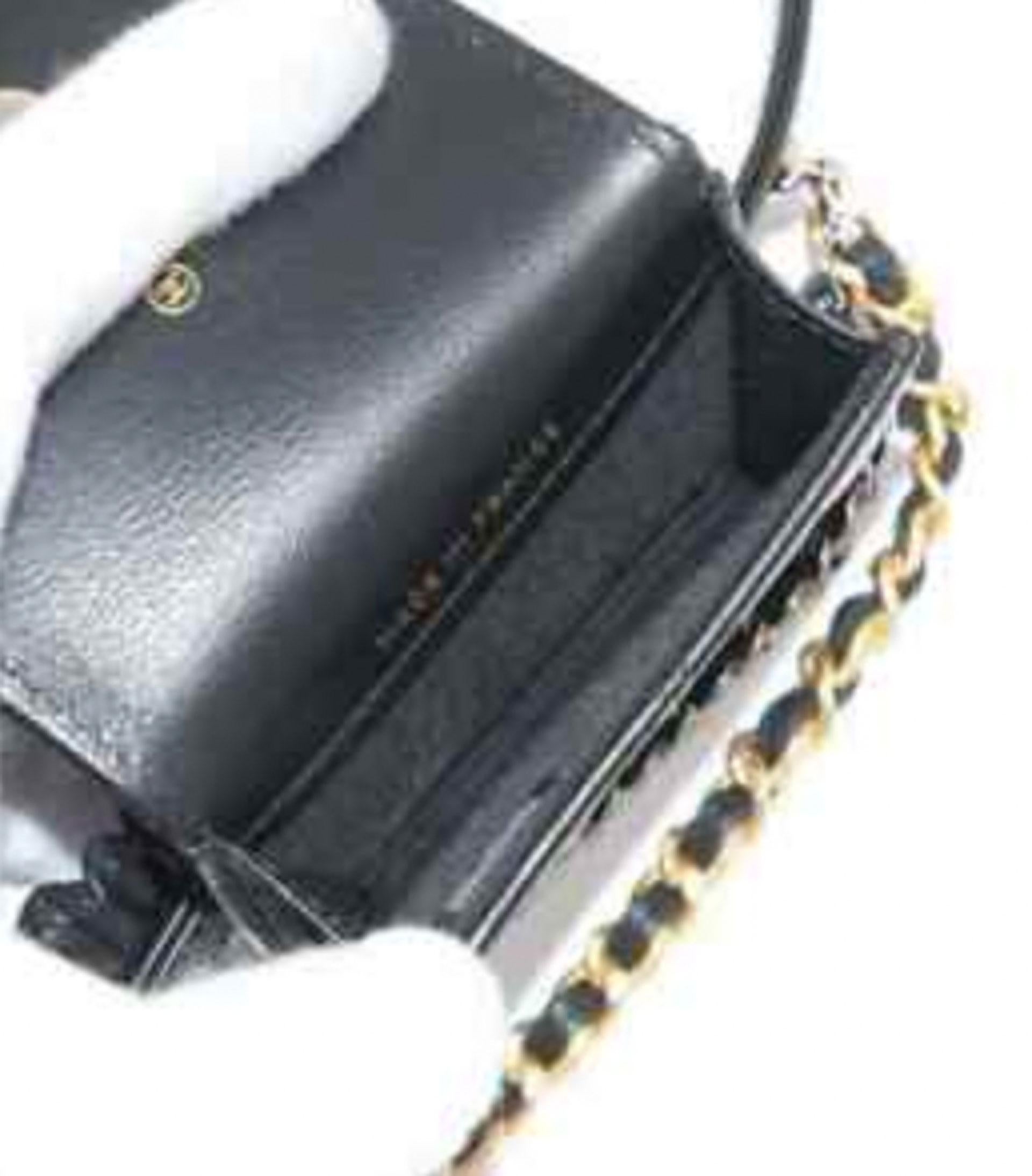 Chanel Garter Thigh Micro Mini Bag with Chains For Sale at 1stDibs