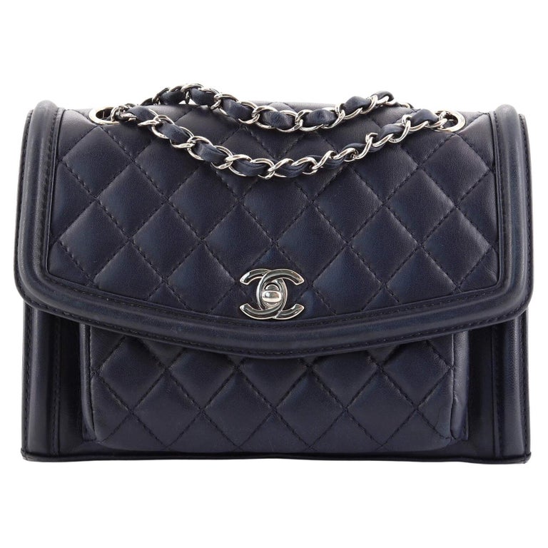 Chanel Geometric Flap Quilted Lambskin Small For Sale at 1stDibs