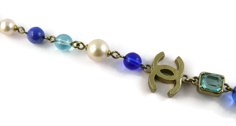 Chanel Glass Beads, Faux Pearls, Crystals and Hard Stone CC Short ...