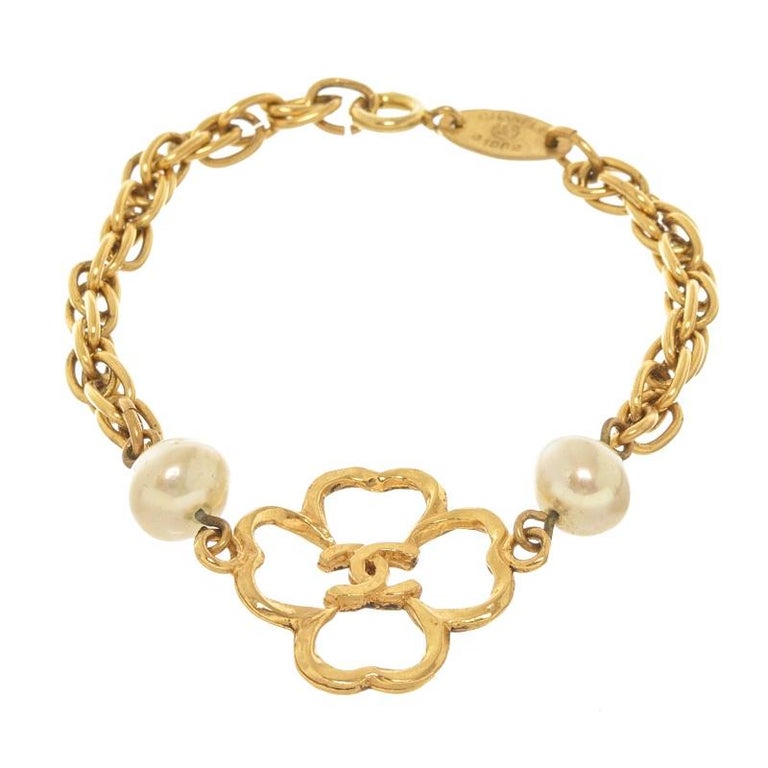 Chanel Gold Bracelet For Sale at 1stDibs