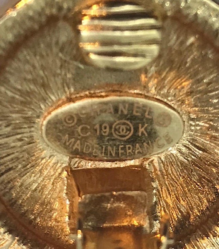 Chanel Gold Buttons Earrings, 2019 For Sale at 1stDibs | chanel ...