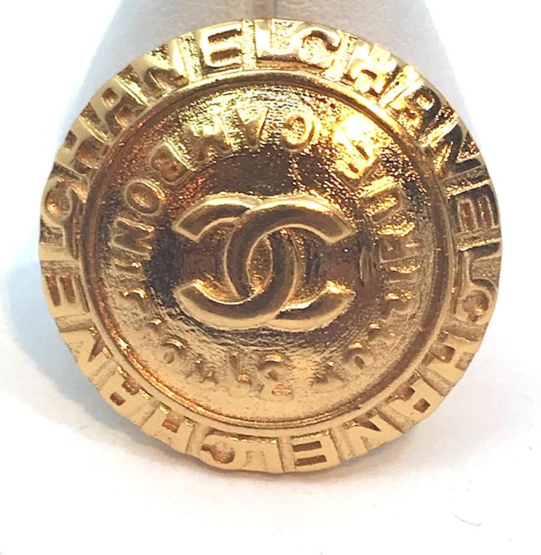 Chanel Gold Buttons Earrings, 2019 For Sale at 1stDibs | chanel ...