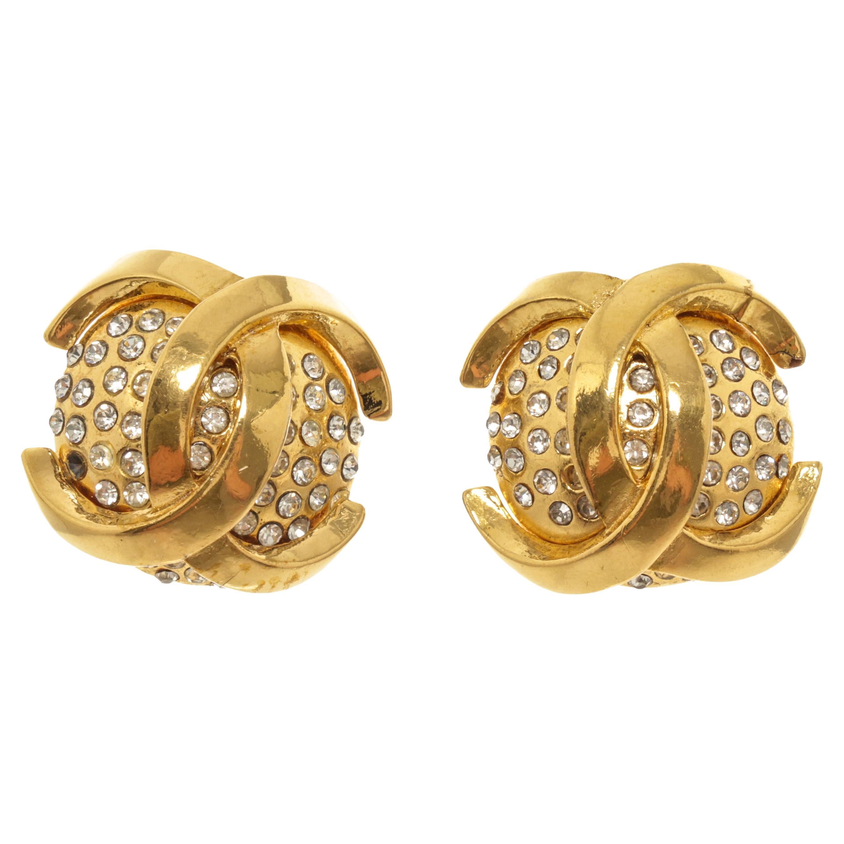 Chanel Filigreed Crown Earrings with Ruby Beads: Goosens at 1stDibs