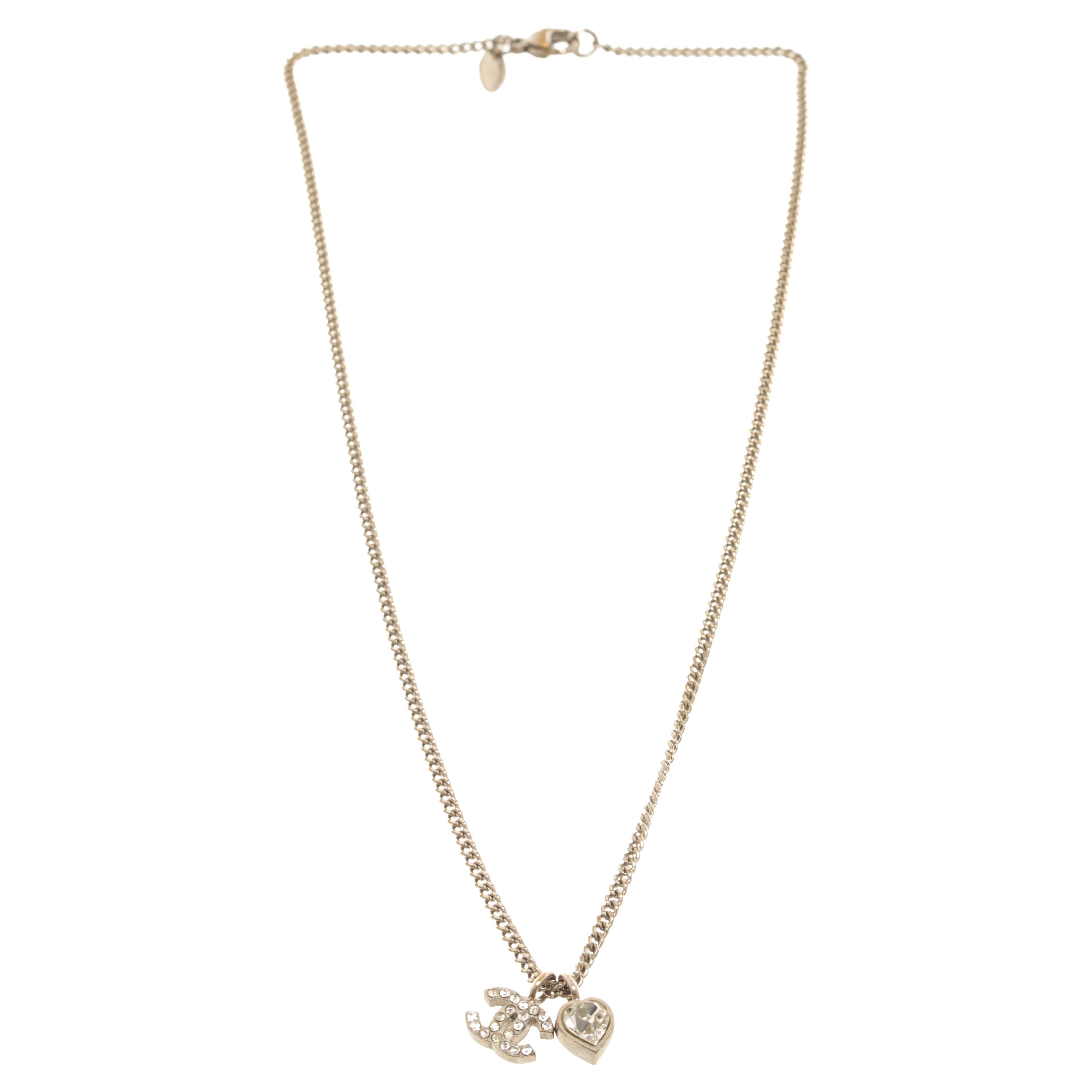 Chanel CC Logo Long Pearl Necklace in Gilt Gold at 1stDibs