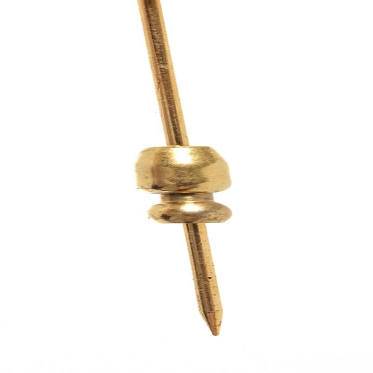 Chanel Gold CC Pin Brooch at 1stDibs