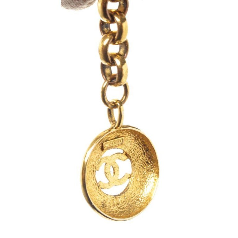Chanel Gold CC Round Key Chain with gold-tone hardware. 51679MSC For ...
