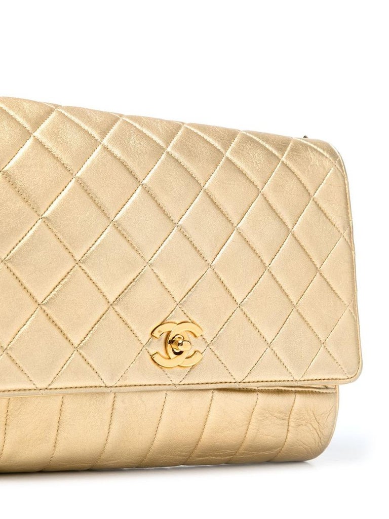 Chanel Gold Chanel Shoulder Bag For Sale at 1stDibs | gold chanel bag