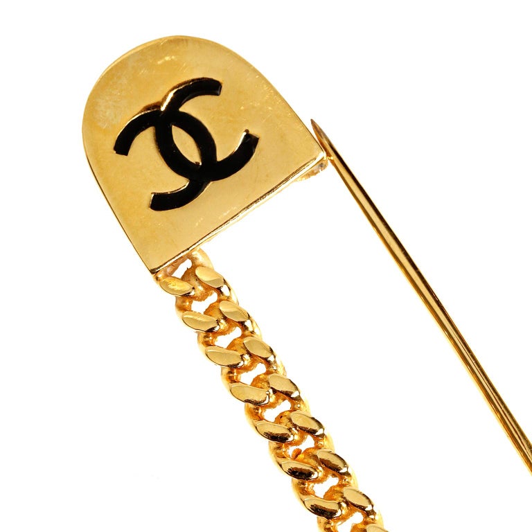 Chanel Gold Large Safety Pin at 1stDibs
