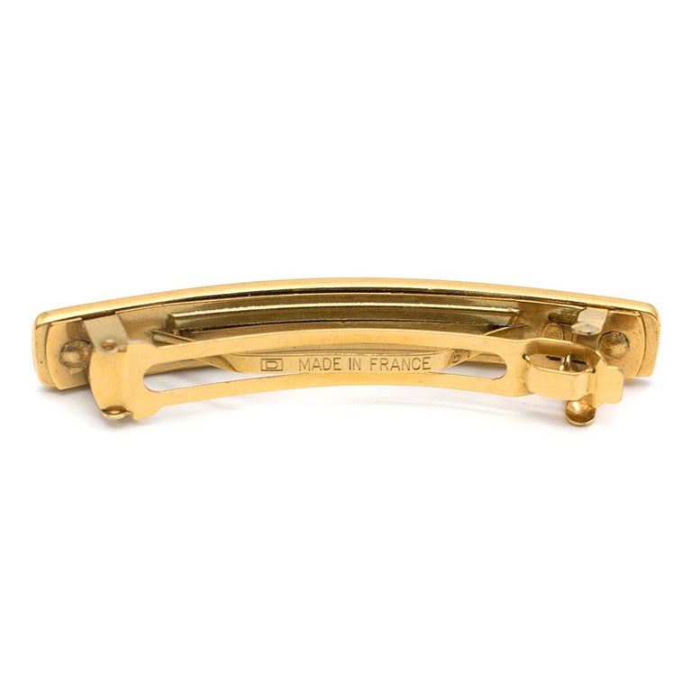 Chanel Gold Logo Hair Clip at 1stDibs