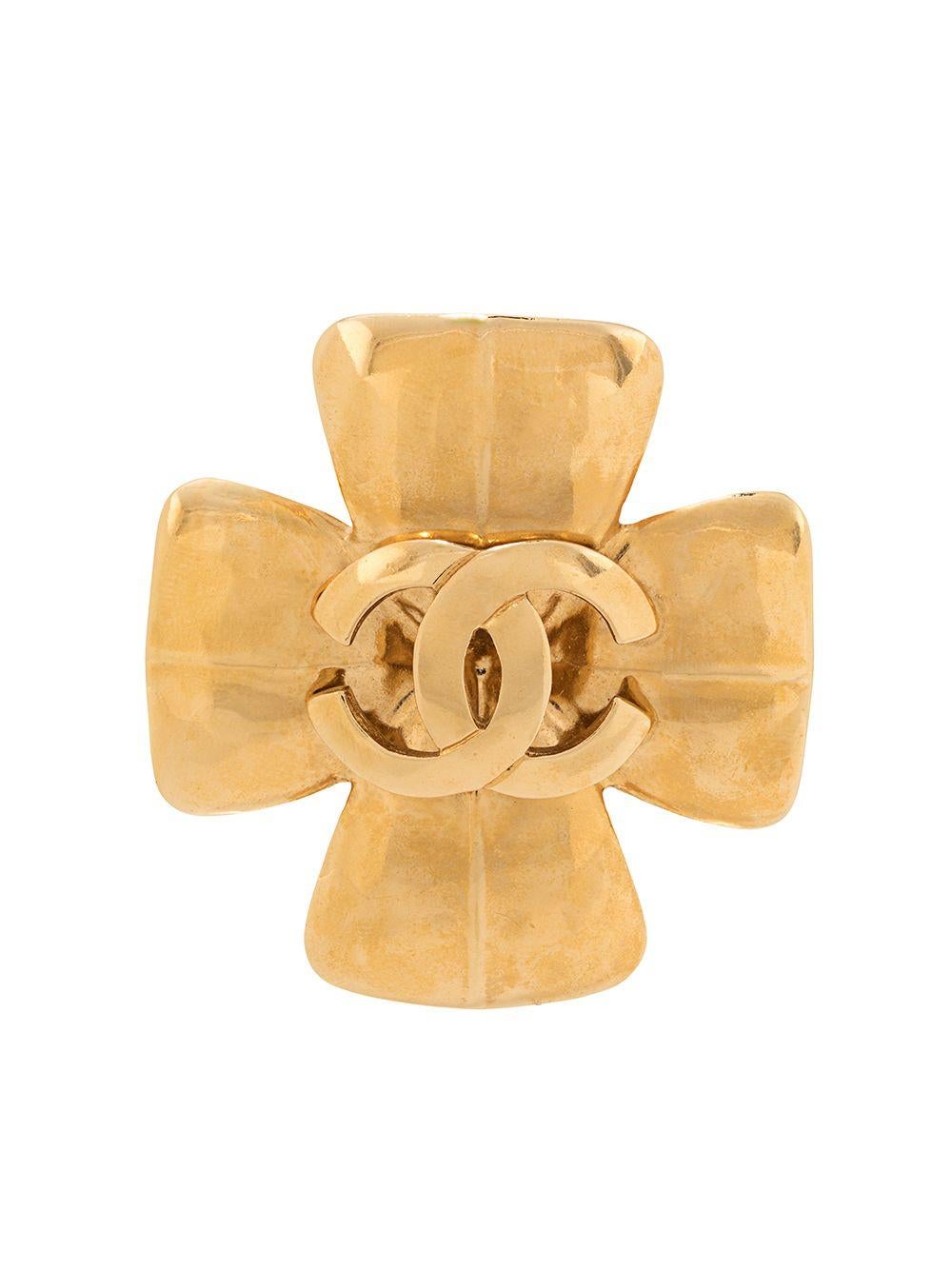Chanel Gold Maltese Cross Brooch at 1stDibs | chanel maltese cross ...