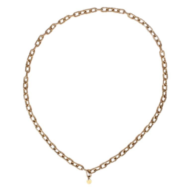 Vintage Chanel Logo Necklace at 1stDibs