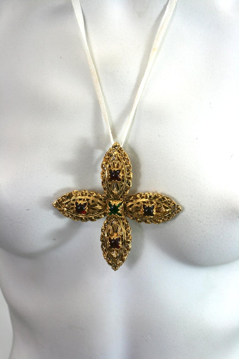 Chanel Goossens Byzantine Cruciform Brooch For Sale at 1stDibs
