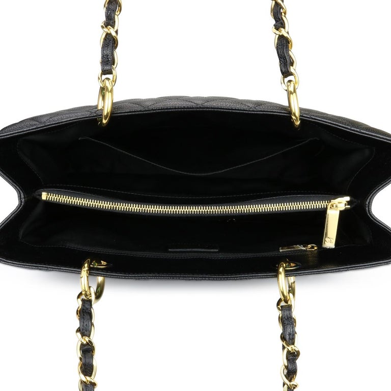 CHANEL Grand Shopping Tote (GST) Bag Black Caviar with Gold Hardware ...