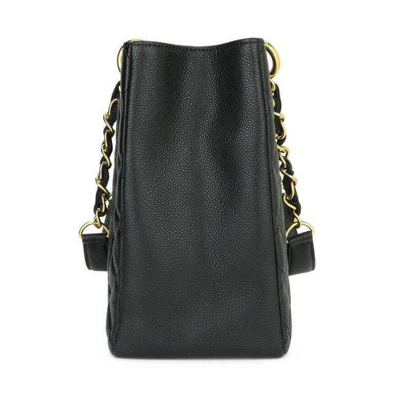 CHANEL Grand Shopping Tote (GST) Bag Black Caviar with Gold Hardware ...