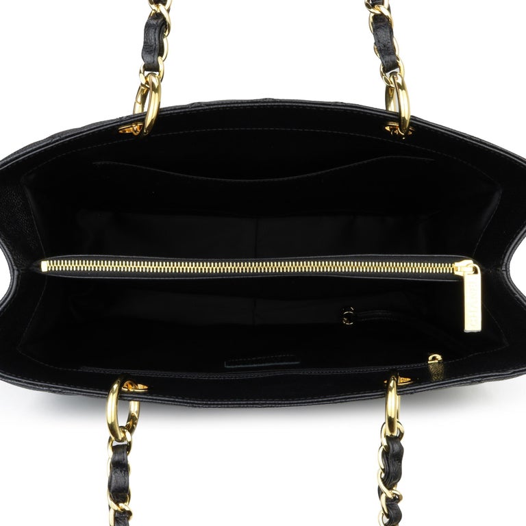 CHANEL Grand Shopping Tote (GST) Bag Black Caviar with Gold Hardware ...