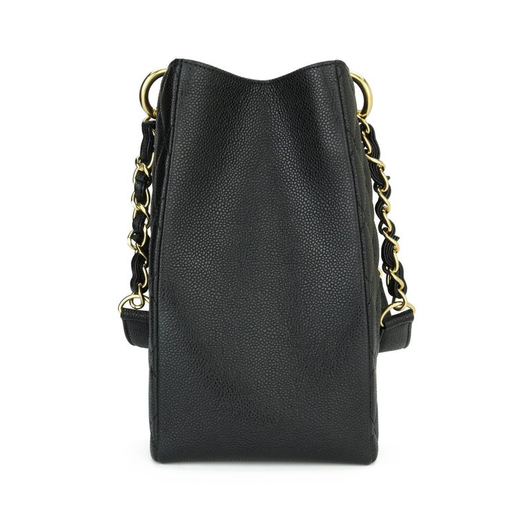 CHANEL Grand Shopping Tote (GST) Bag Black Caviar with Gold Hardware ...