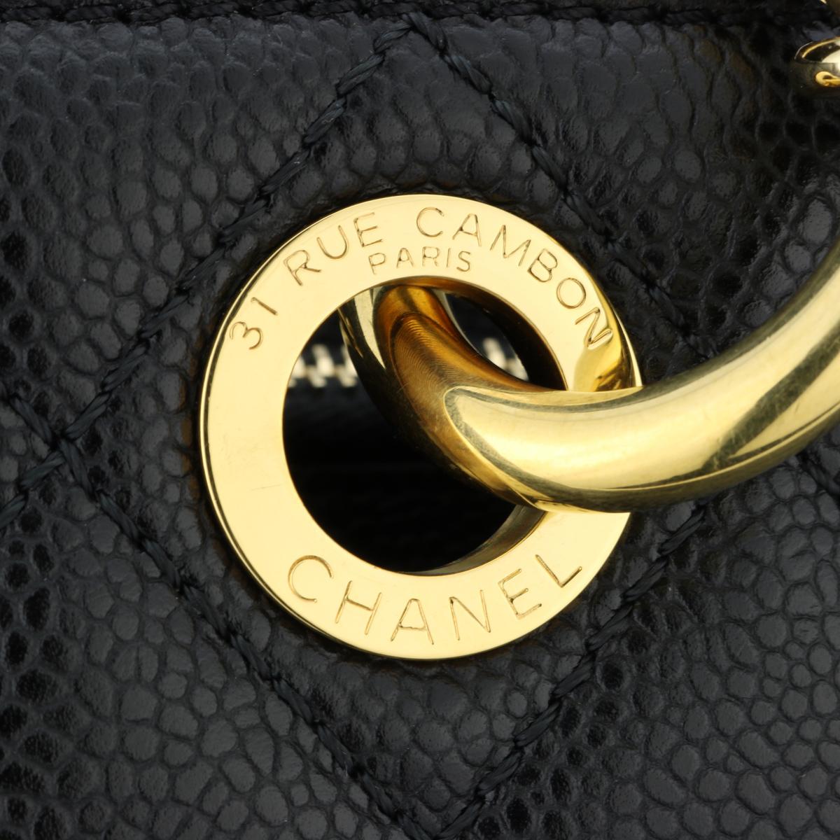 CHANEL Grand Shopping Tote (GST) Bag Black Caviar with Gold Hardware ...