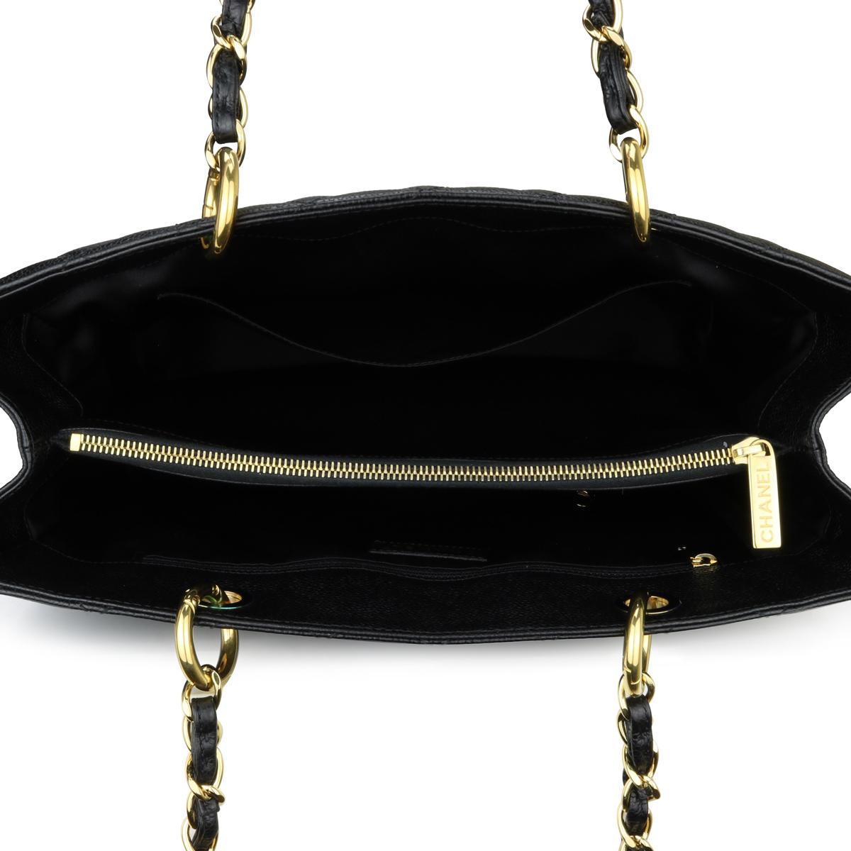 CHANEL Grand Shopping Tote (GST) Bag Black Caviar with Gold Hardware ...