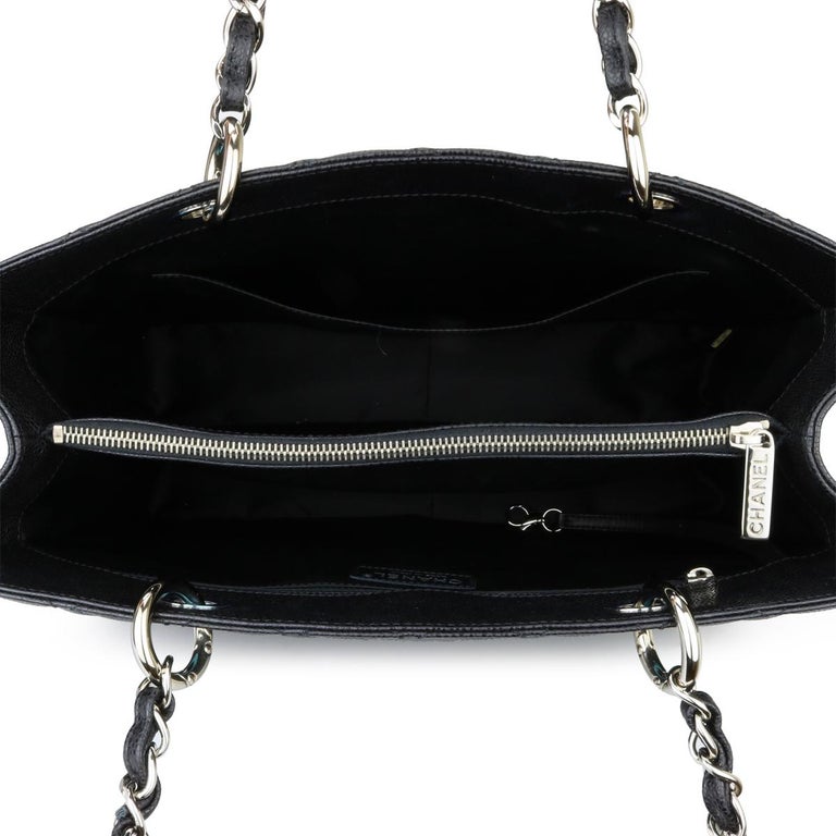 CHANEL Grand Shopping Tote (GST) Bag Black Caviar with Silver Hardware ...