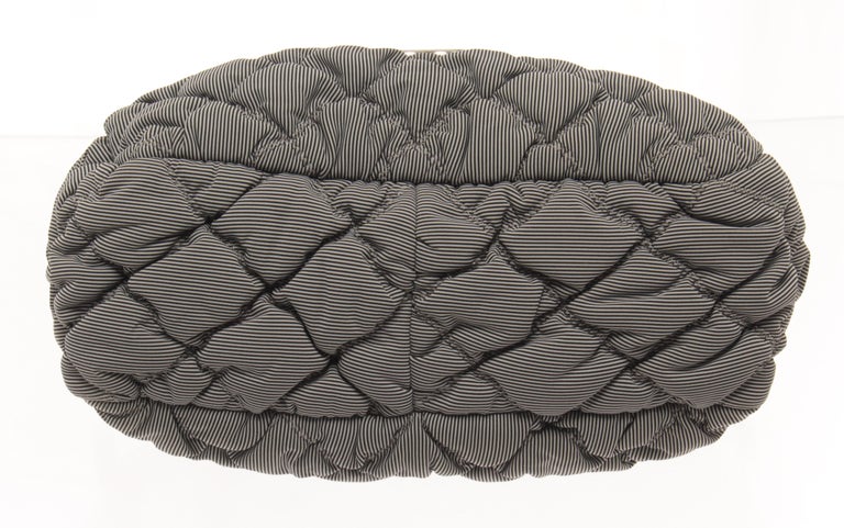 Chanel Gray Fabric X Nylon Bubble Shoulder Bag For Sale at 1stDibs